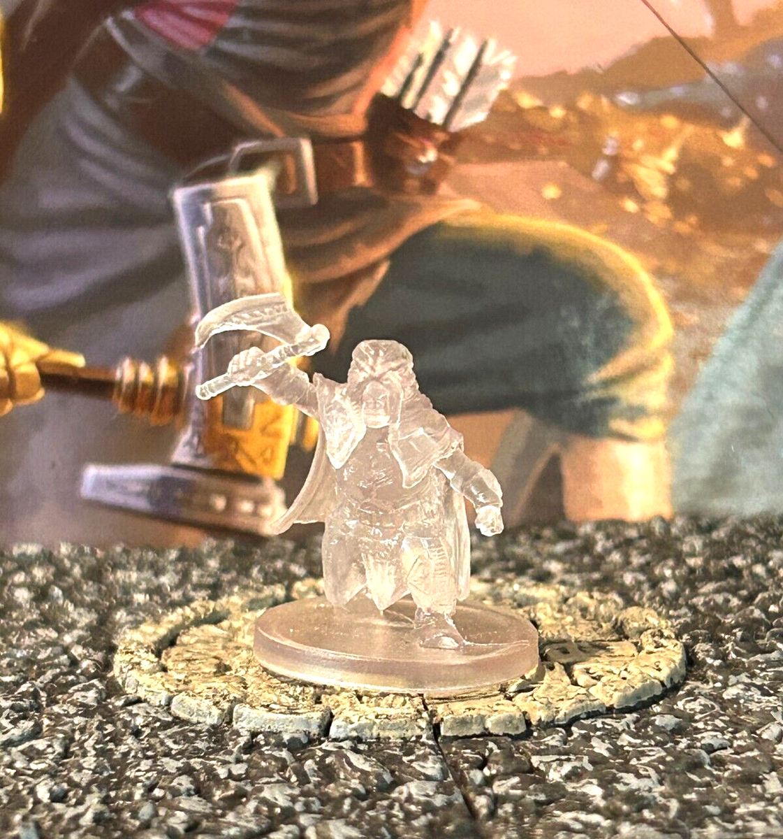 Invisible Gold Dwarf Guard D&D Miniature Dungeons Dragons Elemental Ev ...