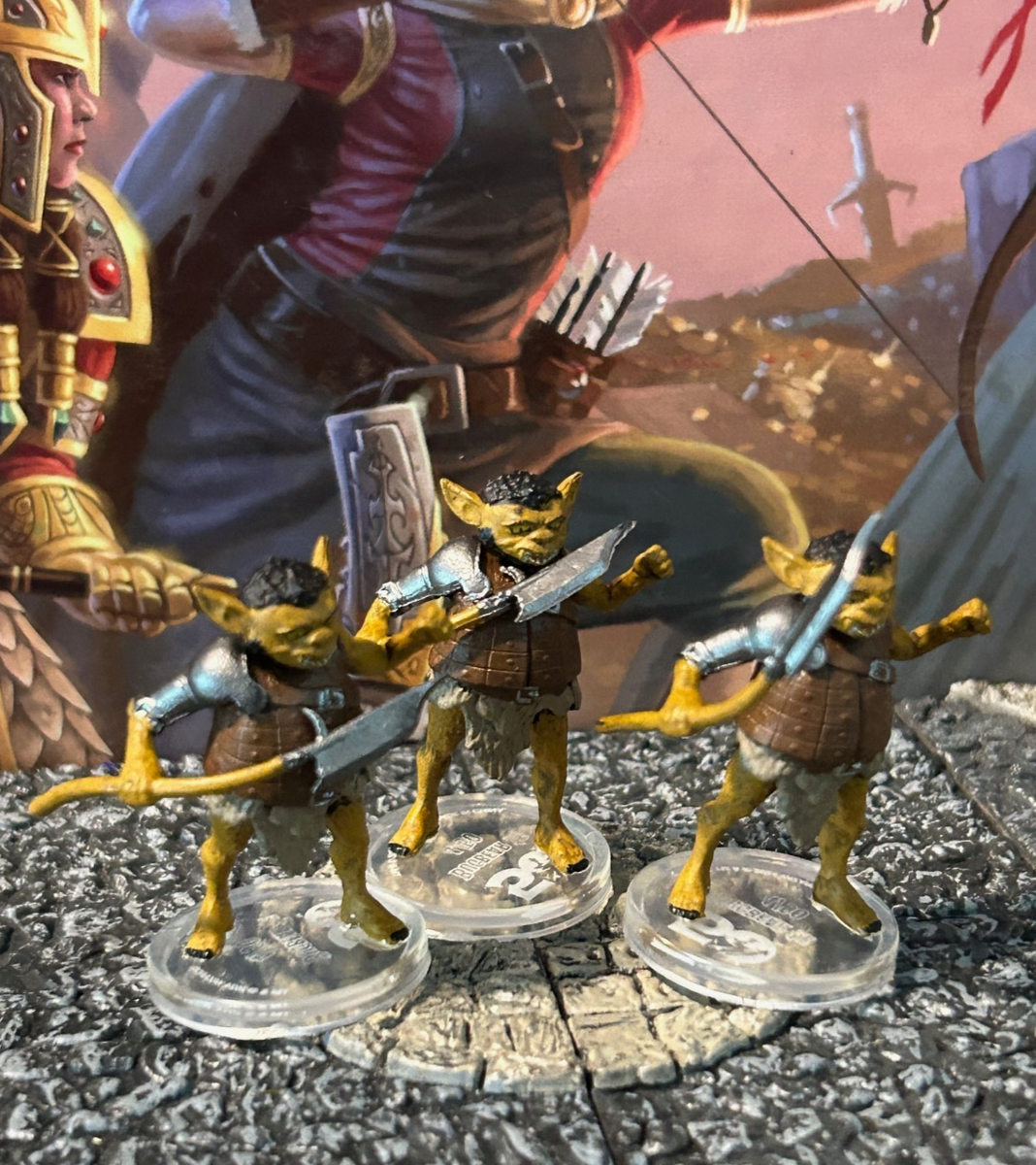 Bugbear 1E x3 D&D Miniature Dungeons Dragons 50th Anniversary 4 warrio ...