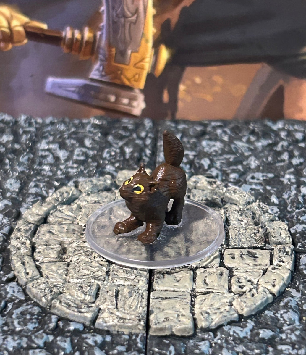 Brown Wolf Pup painted miniature Dungeons & Dragons D&D animal druid f ...