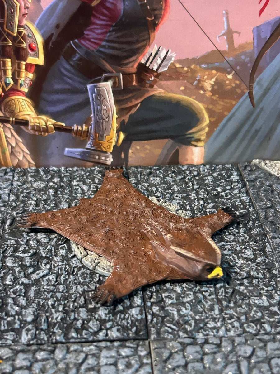 Brown Owlbear Skin Rug painted miniature Dungeons & Dragons D&D terrai ...