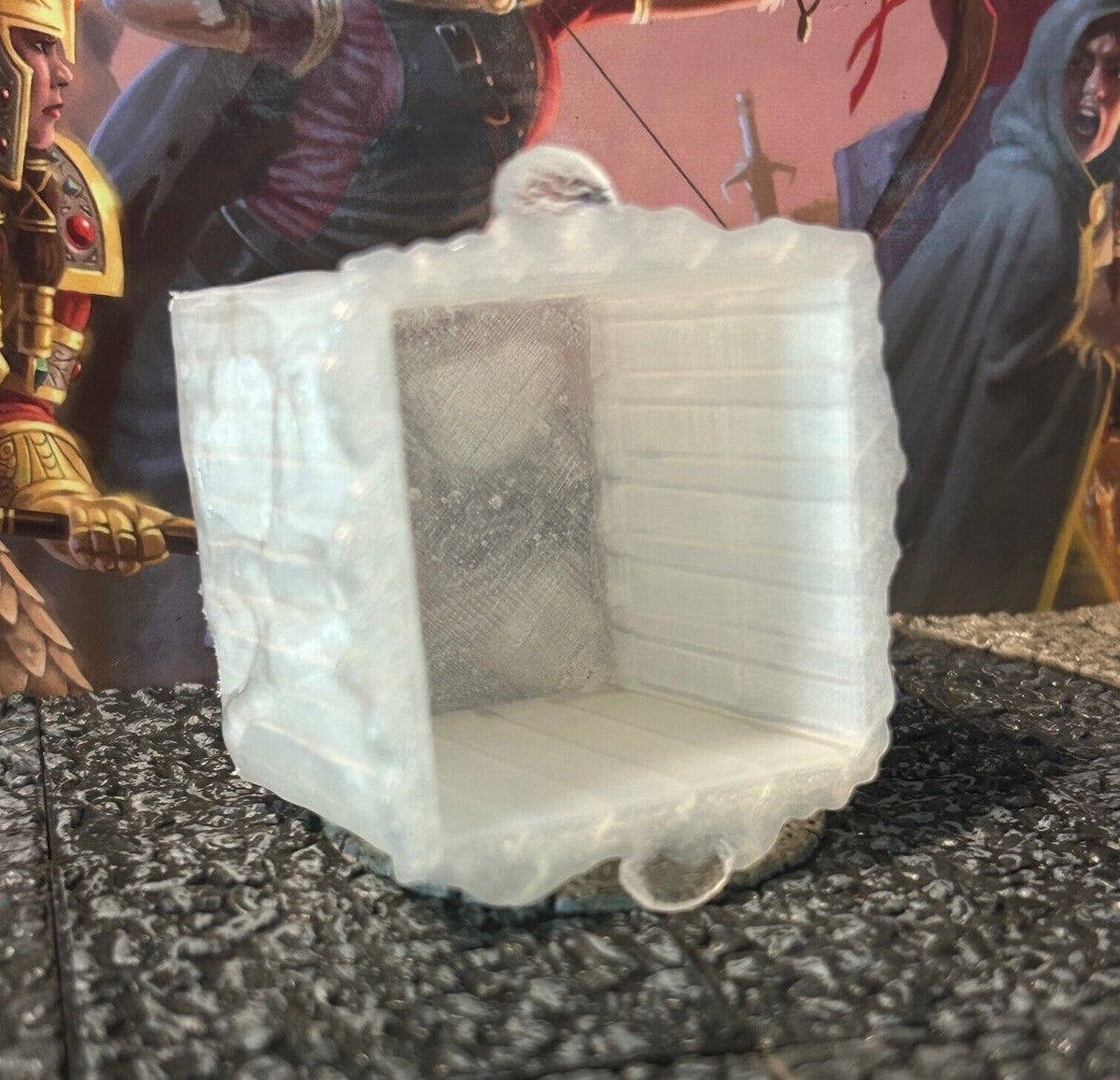 Gelatinous Cube painted miniature Dungeon & Dragons D&D large ooze sli ...
