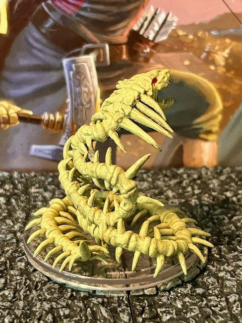 Bone Naga D&D Miniature Dungeons Dragons Ghost Light 45 undead snake s ...