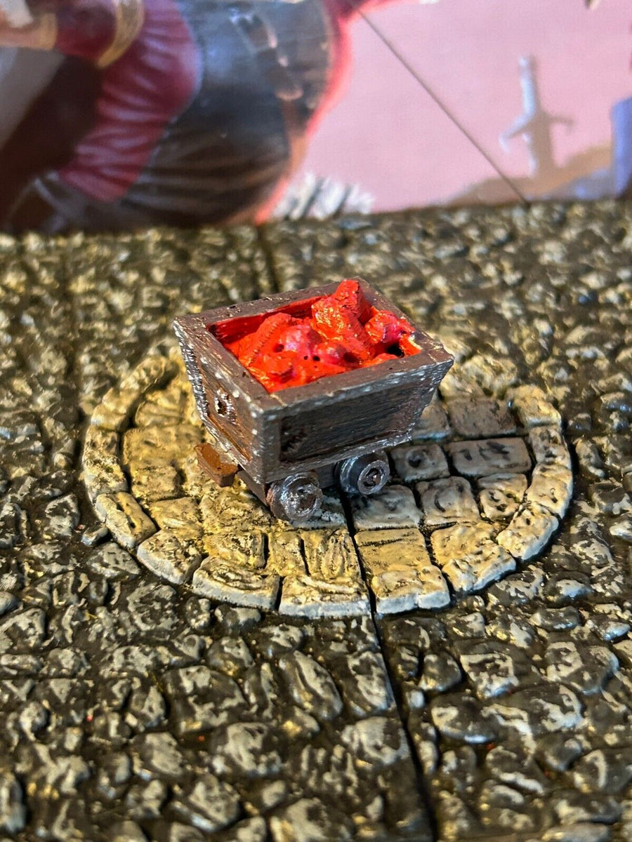 Blood Crystal Mine Cart miniature Dungeons & Dragons D&D painted terra ...