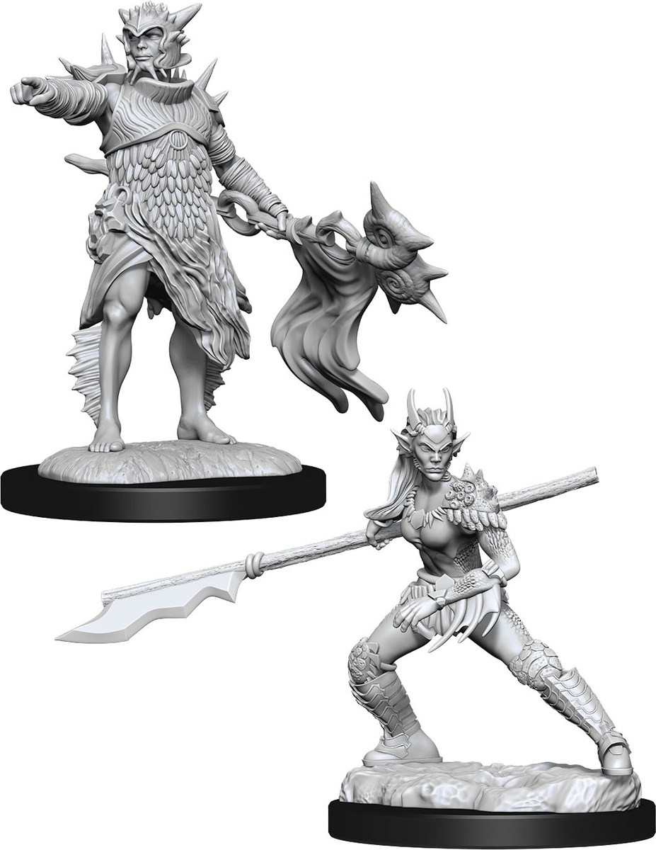 Coralhelm Commander & Halimar D&D miniature Dungeons Dragons koalinth ...