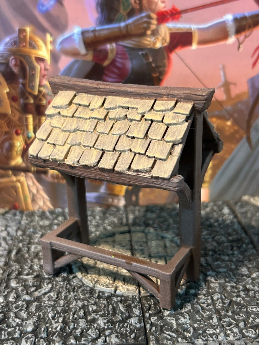 Merchant Market Stall miniature Dungeons & Dragons D&D painted terrain ...